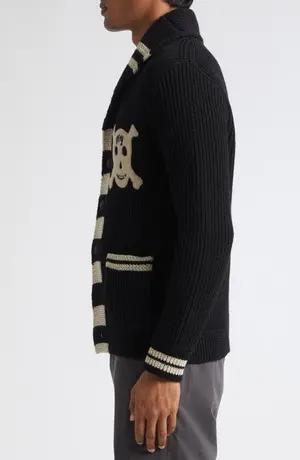 Double Rl Wool Cardigan