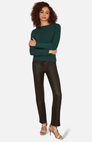 YUMI Sparkle Long Sleeve Boatneck Knit Jumper