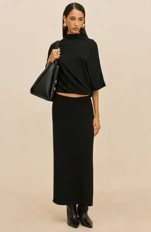 Cult Gaia Infinity Merino Wool & Cashmere Blend Maxi Skirt