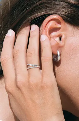 ATOLEA Breeze Double Ring - Silver