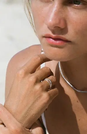 ATOLEA Breeze Double Ring - Silver