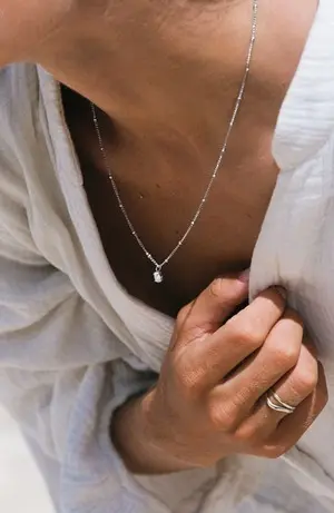 ATOLEA Opal Necklace - Silver