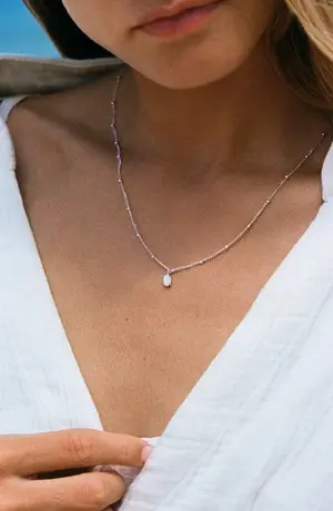 ATOLEA Opal Necklace - Silver