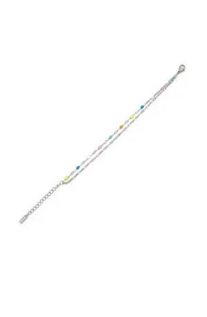 ATOLEA Rainbow Dainty Bracelet - Silver