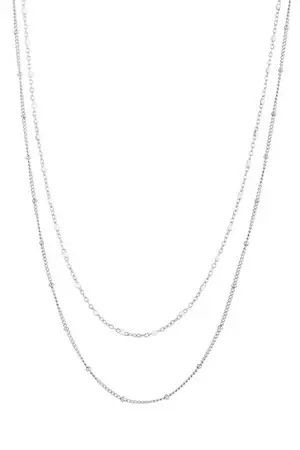 ATOLEA Double Beaded Choker - Silver