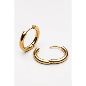 ATOLEA Classic Large Hoop Earrings - Silver