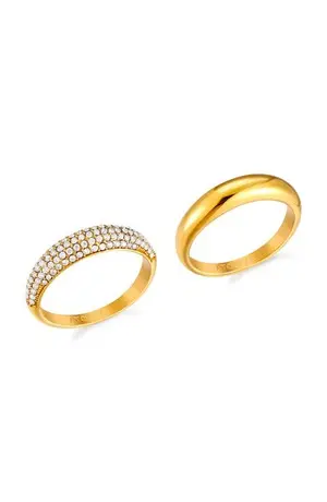 ATOLEA Day & Night Ring Set - Gold