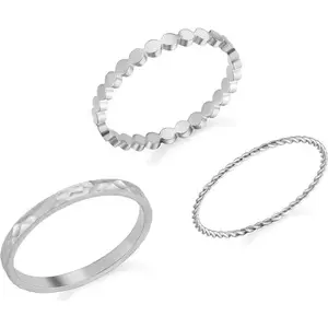 ATOLEA Daily Rings Set - Silver