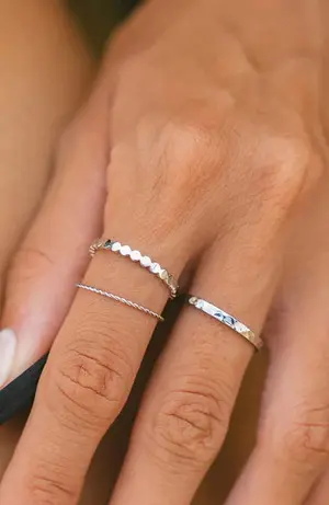 ATOLEA Daily Rings Set - Silver