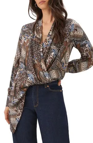Karen Kane Double Layer Wrap Top