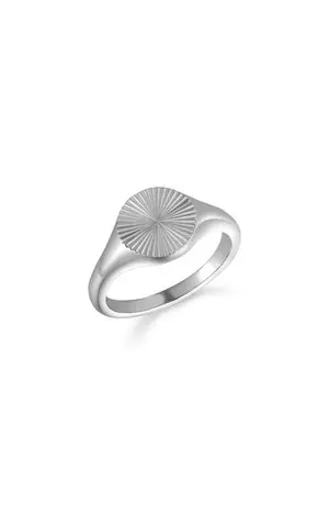 ATOLEA Sun Signet Ring - Silver