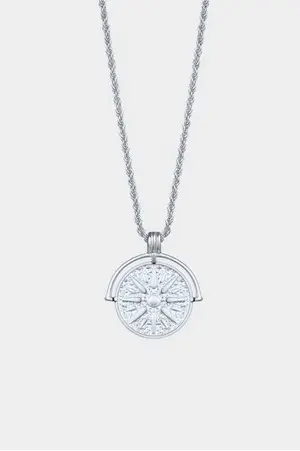 ATOLEA Golden Sun Necklace - Silver