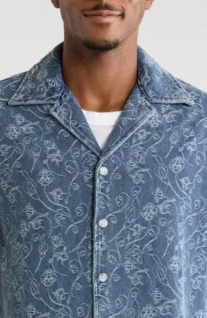 HONOR THE GIFT Floral Jacquard Camp Shirt