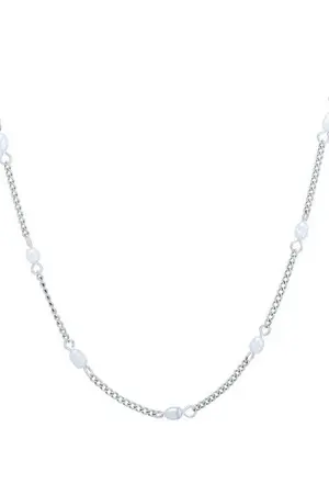ATOLEA Dainty Pearl Choker - Silver