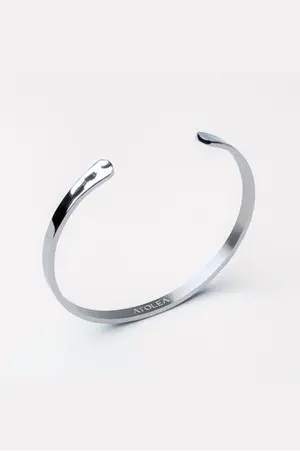 ATOLEA Hammered Cuff Silver