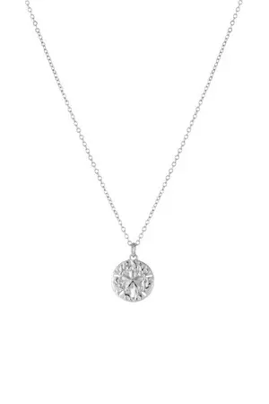 ATOLEA Sand Dollar Pendant Necklace - Silver