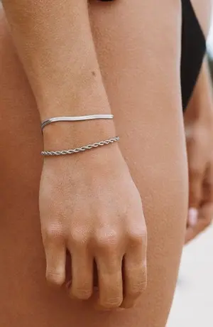 ATOLEA Calvi Rope Chain Bracelet - Silver
