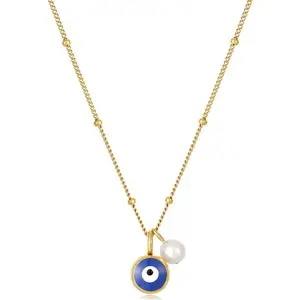 ATOLEA Evil Eye Necklace - Gold