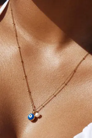 ATOLEA Evil Eye Necklace - Gold