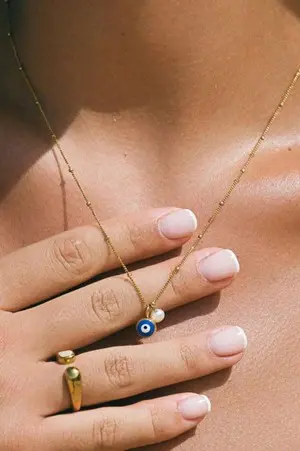ATOLEA Evil Eye Necklace - Gold