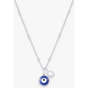 ATOLEA Evil Eye Necklace Silver