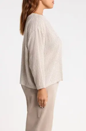 Eileen Fisher Bateau Neck Boxy Top