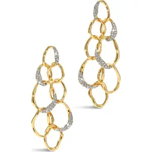 Alexis Bittar Solanales Crystal Linked Orb Drop Earrings