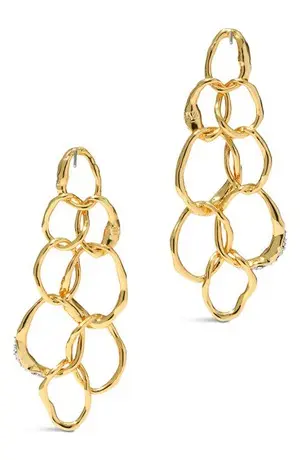 Alexis Bittar Solanales Crystal Linked Orb Drop Earrings