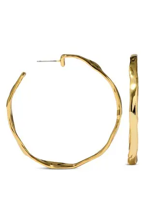 Alexis Bittar Brut Skinny Hoop Earrings - Gold