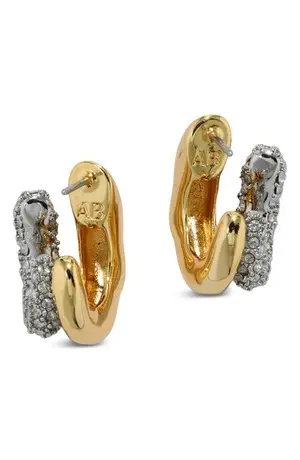 Alexis Bittar Solanales Crystal Double Hoop Earrings