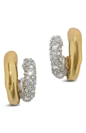 Alexis Bittar Solanales Crystal Double Hoop Earrings - Crystals