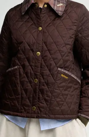 Barbour Quilted Jacket With Pointed Collar
