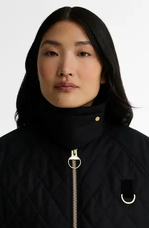 Barbour Spey Quilted Waxed Cotton Jacket - Black/classic