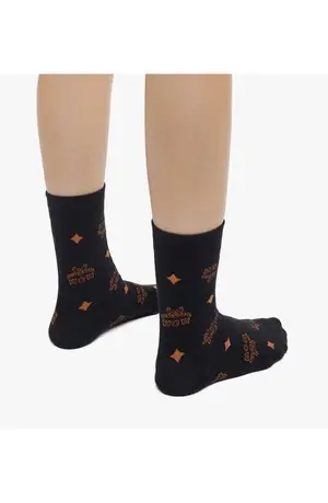 Mcm Monogram Knit Socks