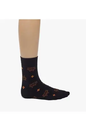 Mcm Monogram Knit Socks