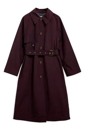Barbour Antonella Showerproof Belted Coat - Fig/shadow Classic