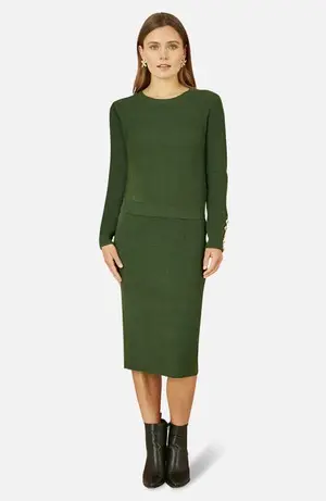 YUMI Sleeve Button Detail Jumper