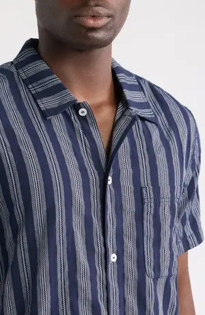 RHYTHM Harbor Stripe Button-up Shirt