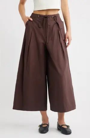 DAMSON MADDER Tatiana Drawstring Wide Leg Culottes