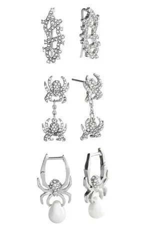 Baublebar Caught In The Web Set Of 3 Earrings