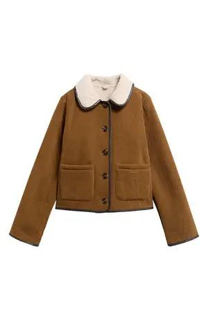 Barbour Penny Corduroy Jacket With Faux Shearling Trim