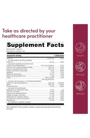BARIATRIC ADVANTAGE High Potency Adek Multi Multivitamin Capsules 180 Capsules