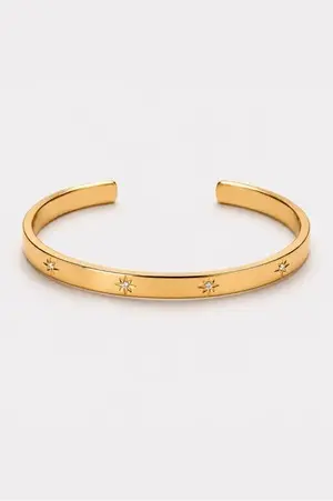 ATOLEA Starlight Cuff With Zircon Stones - Gold