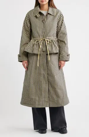 DAMSON MADDER Myrtle Gingham Trench Coat