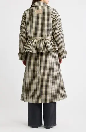 DAMSON MADDER Myrtle Gingham Trench Coat