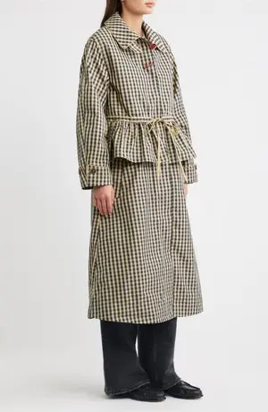 DAMSON MADDER Myrtle Gingham Trench Coat