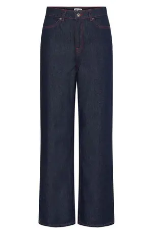 ICHI Wide Leg Jeans - Denim Authentic Blue