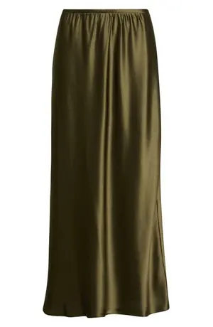 LESET LESET Barb Satin Midi Skirt