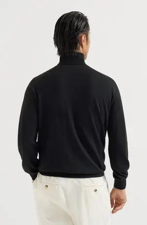 Brunello Cucinelli Cashmere And Silk Lightweight Turtleneck Sweater