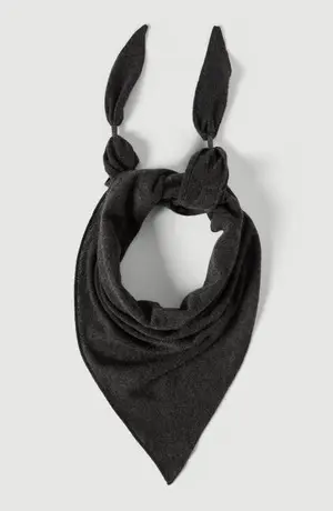 Brunello Cucinelli Cashmere Scarf With Shiny Details - Anthracite